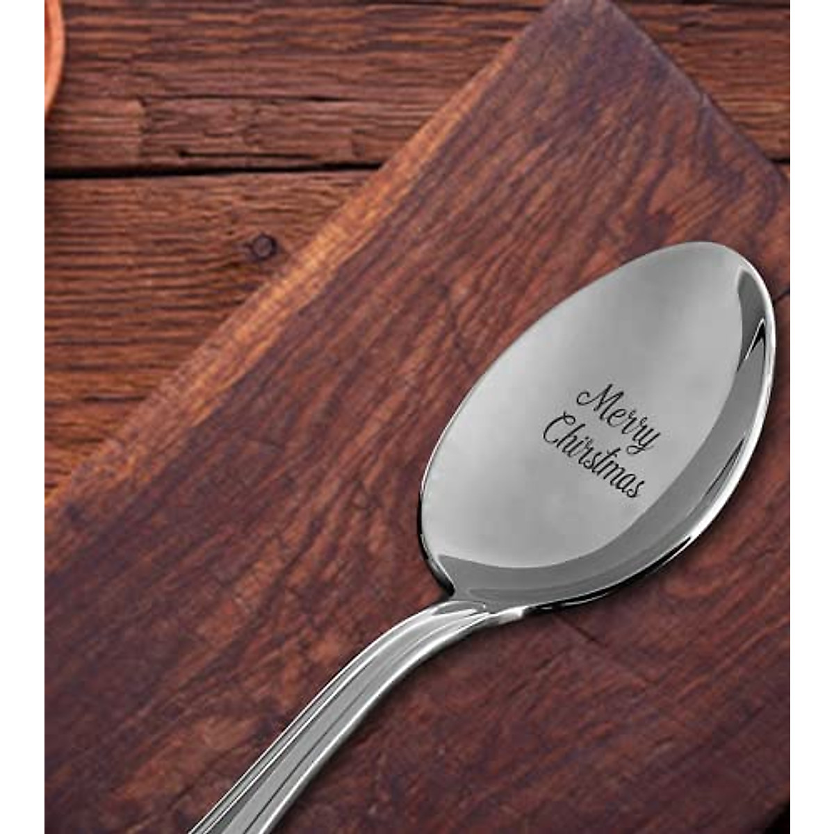 Engraved Spoon Gift – Merry Christmas for BFF | Winter Gift for Husband / Father from Daughter | Gifts for Coffee Lovers| Long Distance Relationship / Co-workers / Friends / Family / Colleague Gifts