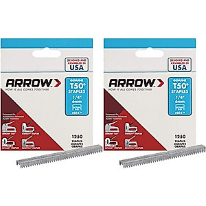 Arrow Fastener 504 Genuine T50 1/4-Inch Staples, Pack of 2