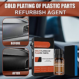 Homezo Plastic Restorer, Homezo Plastic Cleaner Restorer, Icpastuntent Car Rubber Plastic Refurbish, Plastic Parts Refurbish Agent-Make Your Car Shine Like New (3PCS-20ML)