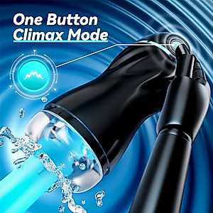 Automatic Sucking Male Masturbators - Upgraded 7 Vibration & Suction Hands Free Pocket Pussy Male Stroker with 3D Realistic Textured, Blowjob Toy Mens Adult Male Sex Toys for Men (Black)