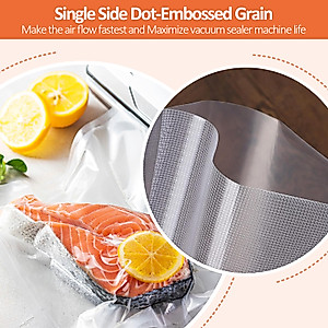 Anybear Vacuum Sealer Bags Rolls, 3 Pack 11''x16' & 3 Pack 8''x16' Commercial Food Storage Bags for Custom Fit with BPA Free and Heavy Duty, Use for Storing Raw and Cooked Foods Meal Prep or Sous Vide