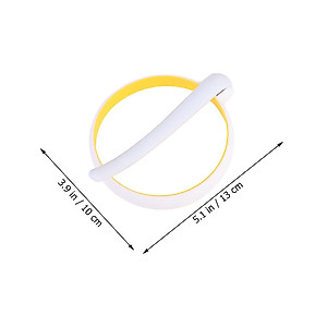 PRETYZOOM 4pcs Silicone Egg Ring, 5 Inches Profession Egg Ring Set, Nonstick Egg Rings With Handle Fried Egg Ring for Omelette, Pancake, Kitchen Cooking Tool