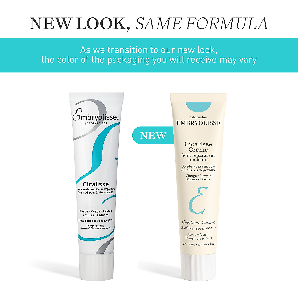 Embryolisse Cicalisse Face Cream. Moisturizer with Hyaluronic Acid that Accelerates Skin's Restoration Process - Daily Skin Care for Face, Body and Lips, All Skin Types - 1.35 Fl Oz