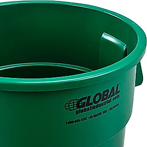 Global Industrial 55 Gallon Garbage Can, Green