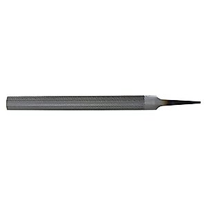 Nicholson Half-Round Hand File Without Handle, Double Cut, American Pattern, Bastard Cut, 10" Length
