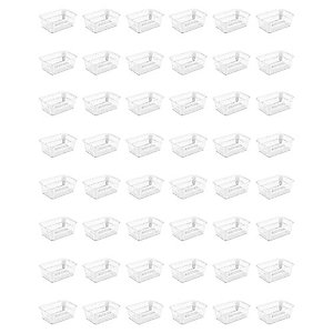 Sterilite 16088048 Storage Basket, White, 48-Pack