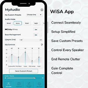 WiSA SoundSend | Wireless Audio Transmitter for All Smart TVs | Features Eight Channels of Uncompressed 24-bit 48/96 kHz Sound | Connects Automatically to WiSA-Certified Speakers (Sold Separately)