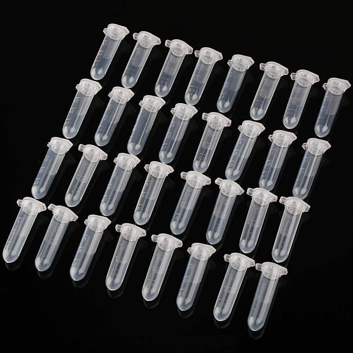 LTKJ 100 PCS 2ml Plastic Vial Tube Graduated Centrifuge Tubes for Sample Storage Container Fragrance Beads Liquid