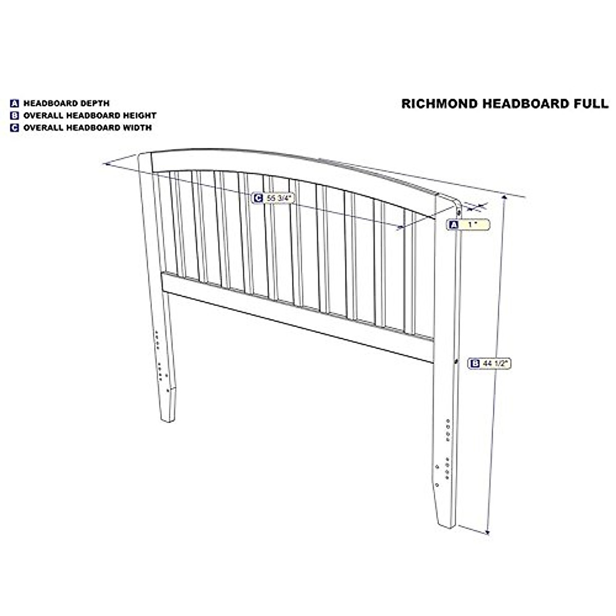 Leo & Lacey Full Spindle Headboard in White