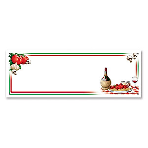 Beistle Customizable Italian Theme Banner, Multicolor