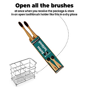 SAVSEA Bamboo Toothbrush Soft Bristles with Medium Bristles for Adults (2 Toothbrushes)