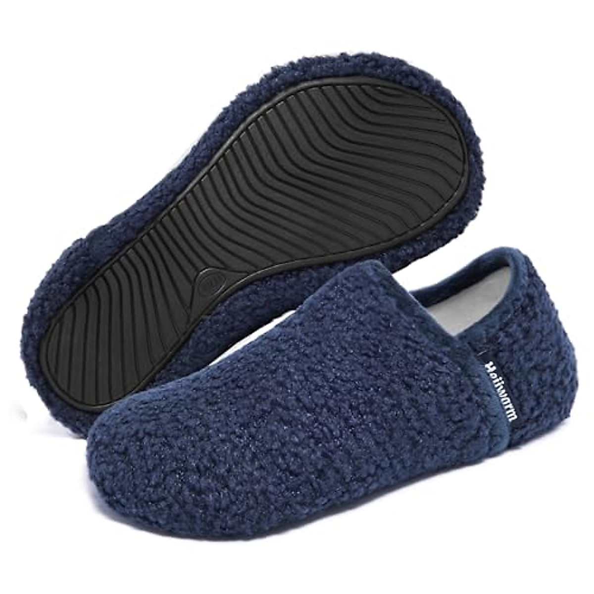 Heiiwarm Boy's Kids Toddler Slippers Lightweight House Shoes House Slippers Warm Non-Slip House Indoor Shoes Blue11.5-12.5