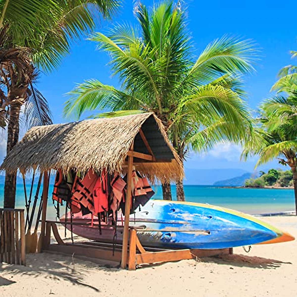 XLX TURF Synthetic Thatch Grass Roof, Mexican Tiki Bar Grass Artificial Straw Roll Garden Decor Fence Patio, Commercial Art DIY Crafts, Palapa Thatch Roofing, 15.74" x 4'