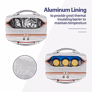 Damero Wearable Breast Pump Bag Compatible with Elvie and Willow Breast Pump, Carrying Bag for Wearable Breast Pump, Bottles, Pump Parts and Ice Pack, Patent Design