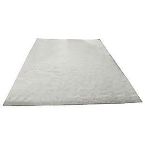 NEREIDS NET Safe Comfortable Nursery Rugs Soft Plush Carpet Non-Slip Polyester Material Kids Girls Rectangular Rug for Living Room Bedroom Fluffy White