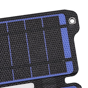 Diydeg Portable Solar Panel, 14W Monocrystalline Solar Charger Foldable Solar Panel with 5V USB Port Without Power Storage Function for Cell Phone, Laptop, Tablet for Camping, Hiking (Blue)