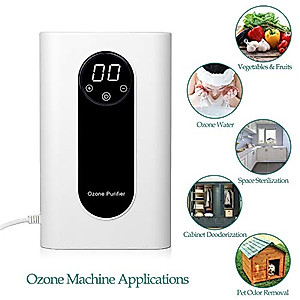 Ozone Generator Air Purifier, 2021 New Models More Powerful 500mg/h Ozone Machine, O3 Deodorizer for Air, Water, Vegetable and Fruits