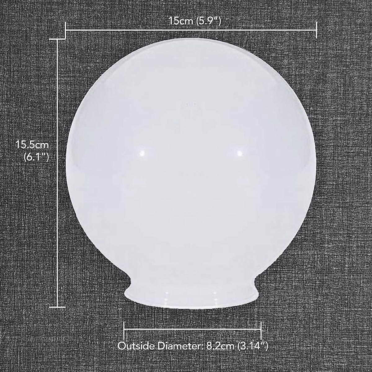 Beam Lighting 6-inch White Acrylic Replacement Globe - Cover for Ceiling, Wall Fixtures, Lamp Posts, or Streetlights