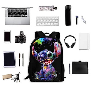 KINUNKN Backpack Anime Laptop Backpack Student Anime Fans Large Capacity Book Bag for Woman