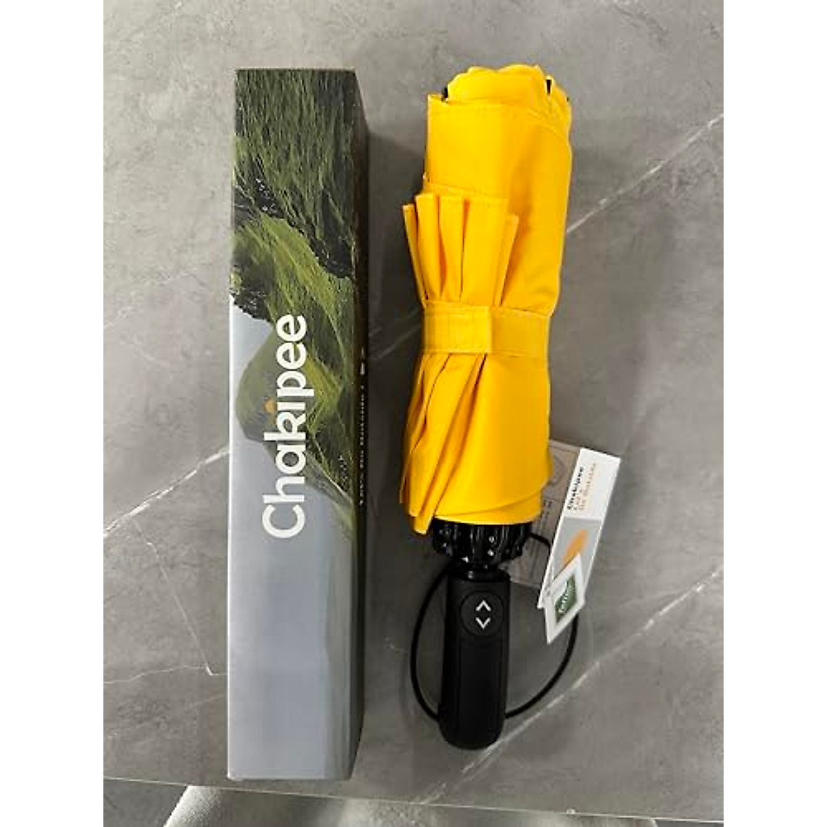Chakipee Travel Inverted Umbrella Compact Windproof- Automatic reverse Umbrellas for Rain - Folding Portable 48inch Span, 10 Ribs Large Umbrella