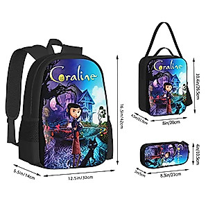 KAJUE Backpacks for Girls Boys School Bookbags Set with Lunch Tote Bag Pencil Case Lightweight Cute 17inch 3pcs