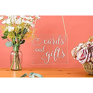 Calculs Gifts and Cards Acrylic Calligraphy Sign Wedding Shower Reception Vintage Placard Card Lettering Script for Bride and Groom