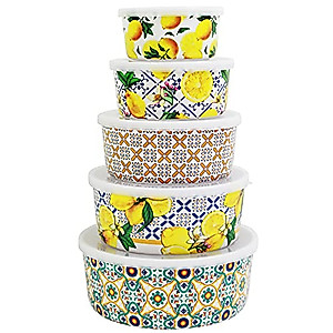 Zog 10 Pieces Airtight Food Storage Containers Set - BPA Free Kitchen and Pantry Organization Meal Prep Lunch Container with Durable Leak Proof Lids,Dishwasher Safe and Freezer Friendly