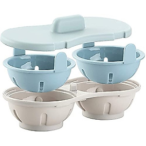 Microwave Egg Poacher Microwavable Egg Steamer Cookware,Home Kitchen Gadget Gifts BPA Free