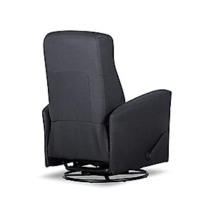 Swivel Recliner Chair Manual Glider Fabric Chair,Swivel 360,Handle Manual Glider Recliner for Living Room