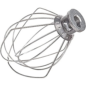 KITCHPOWER K45WW Wire Whip Attachment for Tilt-Head Stand Mixer for KitchenAid Stainless Steel Egg Cream Stirrer, Flour Cake Balloon Whisk