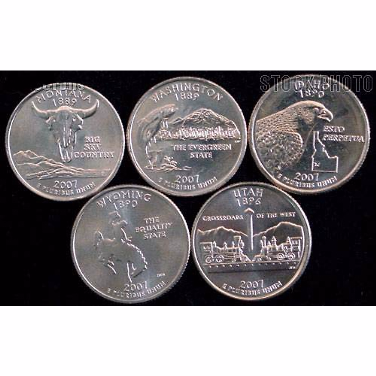 2007 D Complete Set of 5 State Quarters Uncirculated