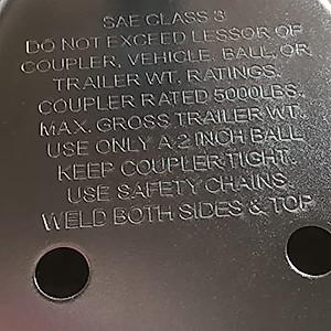 NovelBee 2" Ball Class III A-Frame Trailer Coupler with 5000LBS Capacity