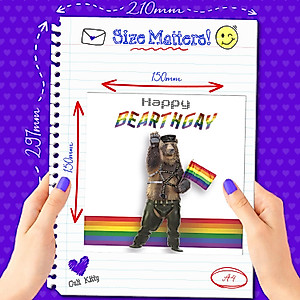 Cult Kitty - Happy Bearthgay - LGBTQ Birthday Card - Funny Gay Birthday Card - Lesbian Birthday Card, Gay Friend Birthday Card, Pride birthday card- Coming Out, LGBT Greeting Cards