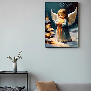 Worihut 5D Diamond Painting Kits for Adults, Angel DIY Full Round Diamond Art with Accessories & Tools,Wall Decoration Crafts for Home Wall Decor 16x20 Inch