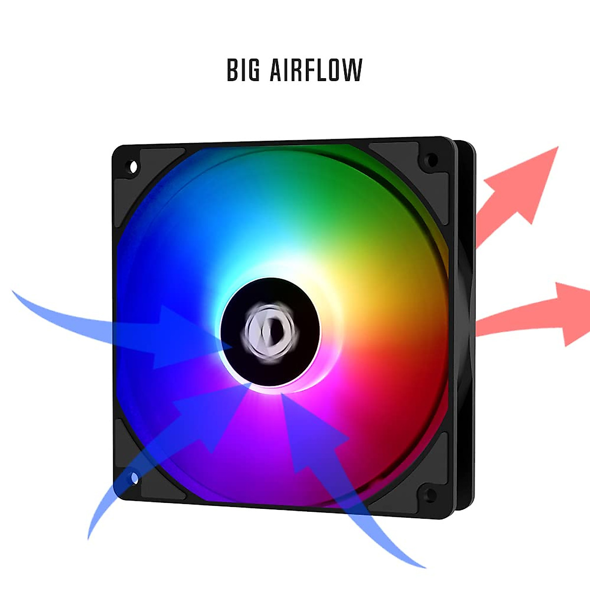 ID-COOLING XF-12025-ARGB-TRIO 120mm Case Fan ARGB 3 Pack RGB Fans 5V 3-PIN Connector MB Sync Internal Fans Cable Management Silent Fan PWM Fan for CPU Cooler/Radiator/PC Chassis