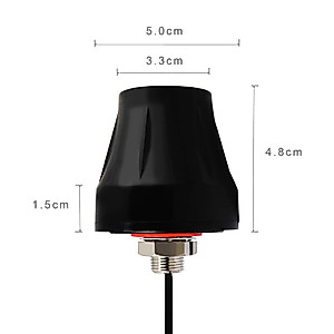 Waterproof Dual Band WiFi 2.4GHz 5GHz 5.8GHz Mini Omni-Directional 5dBi Wall Mount Outdoor RP-SMA Male Antenna for WiFi Router Hotspot Wireless Network Card Security IP