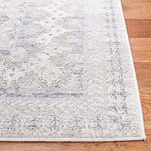 SAFAVIEH Brentwood Collection Runner Rug - 2' x 12', Ivory & Grey, Traditional Oriental Distressed Design, Non-Shedding & Easy Care, Ideal for High Traffic Areas in Living Room, Bedroom (BNT899B)
