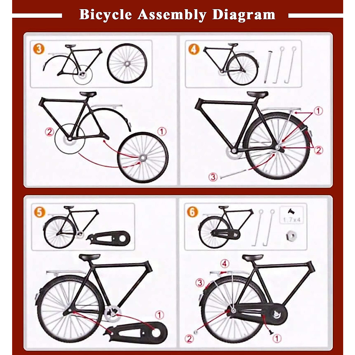 Japelessor 51 PCS Retro Bicycle Model Ornament for Kids - DIY Bicycle Model Assembled (B-Green)