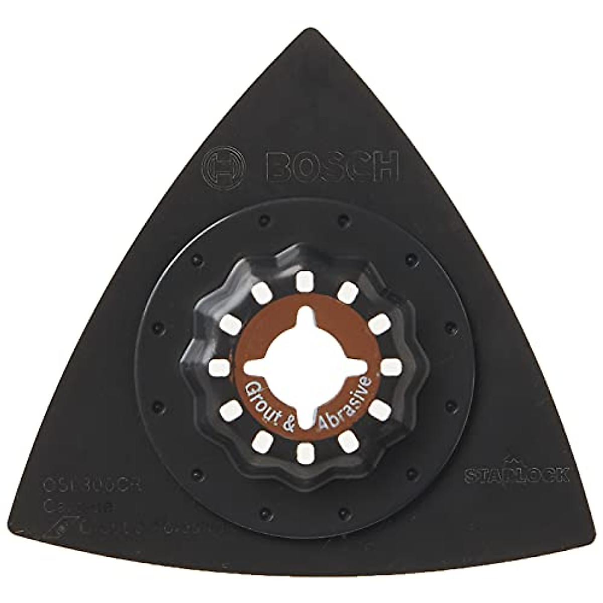 BOSCH OSL300CR 1-Piece 3 In. Starlock Oscillating Multi Tool Grout & Abrasive Carbide Grit Delta Rasp for Applications in Thinset Removal