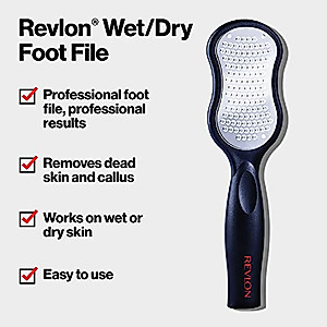 Callus Remover by Revlon, Foot File for Wet or Dry Skin, Pedicure Tools,Gently Removed Callus and Dead Skin, Easy to Use (Pack of 1)