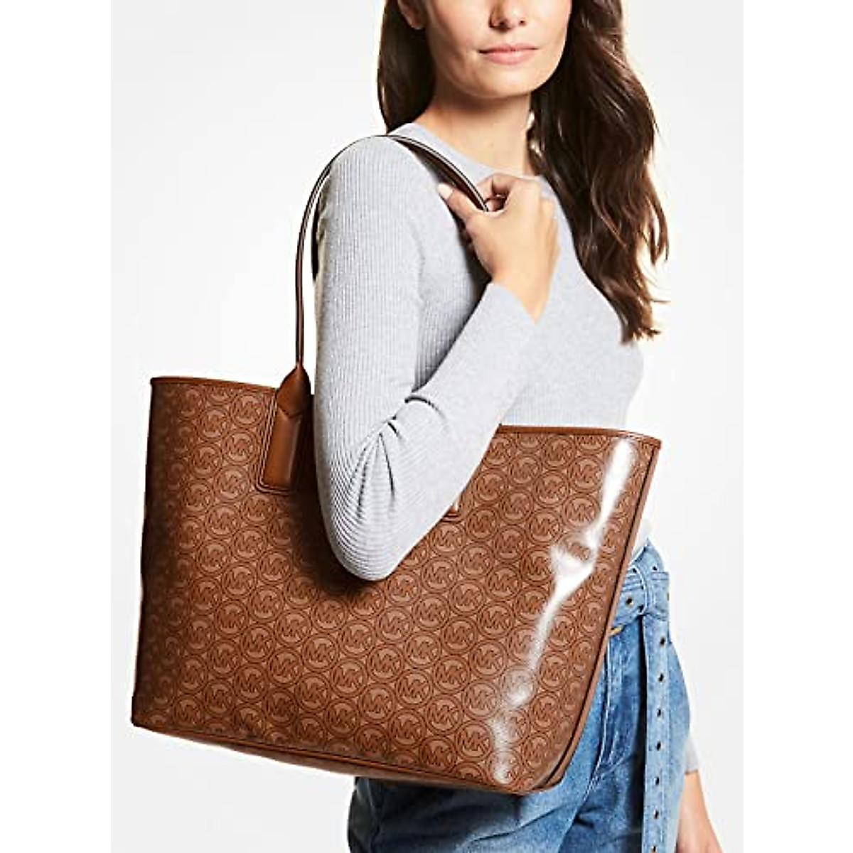 Jodie Large Logo Jacquard Tote Bag