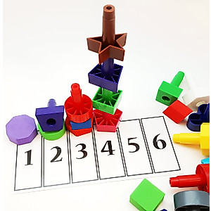 Skoolzy Extension Kit Pegboard Learning Cards - Toddler Games Learning Kit Extend Life of Toddler and Preschool Toys by Adding Patterning, Counting, Peg Board Lacing Color and Play Cards