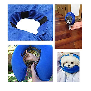 THAIN Soft Dog Recovery Protective Collar After Surgery-Cone Inflatable Collar for Dogs and Cats - Adjustable Washable Elizabethan Collar (XL)