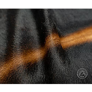 Genuine Black Dark Brown Backbone Cowhide Rug Size 6 x 7 - 8 ft. 180 x 240 cm