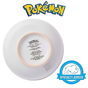 Silver Buffalo Pokemon Pokeball Ceramic Ramen Noodle Bowl with Chopsticks, Microwave Safe, 20 Ounces