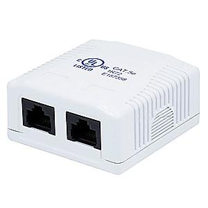 Monoprice Surface Mount Box Cat5e Double (107091) white