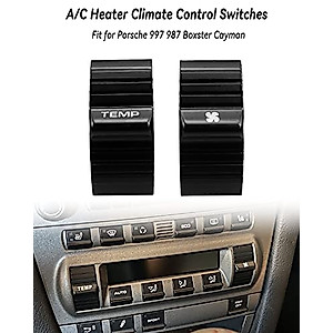 EMIHO A/C Heater Climate Control Switches Fit for Porsche 997 987 Boxster Cayman Replace 99765310310 99765310111, 2 Pack
