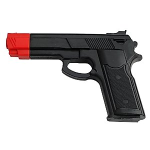 MASTER USA Rubber Training Gun, Black and Red Head Painting, Model Number: 3200BK