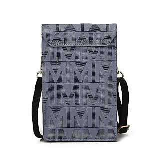 MKF Small Crossbody Cell Phone Purse Wallet for Women – PU Leather Cellphone Bag – Case with Shoulder Strap Beige