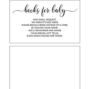 books for baby cards, baby shower invitation insert card, Gender Neutral 100